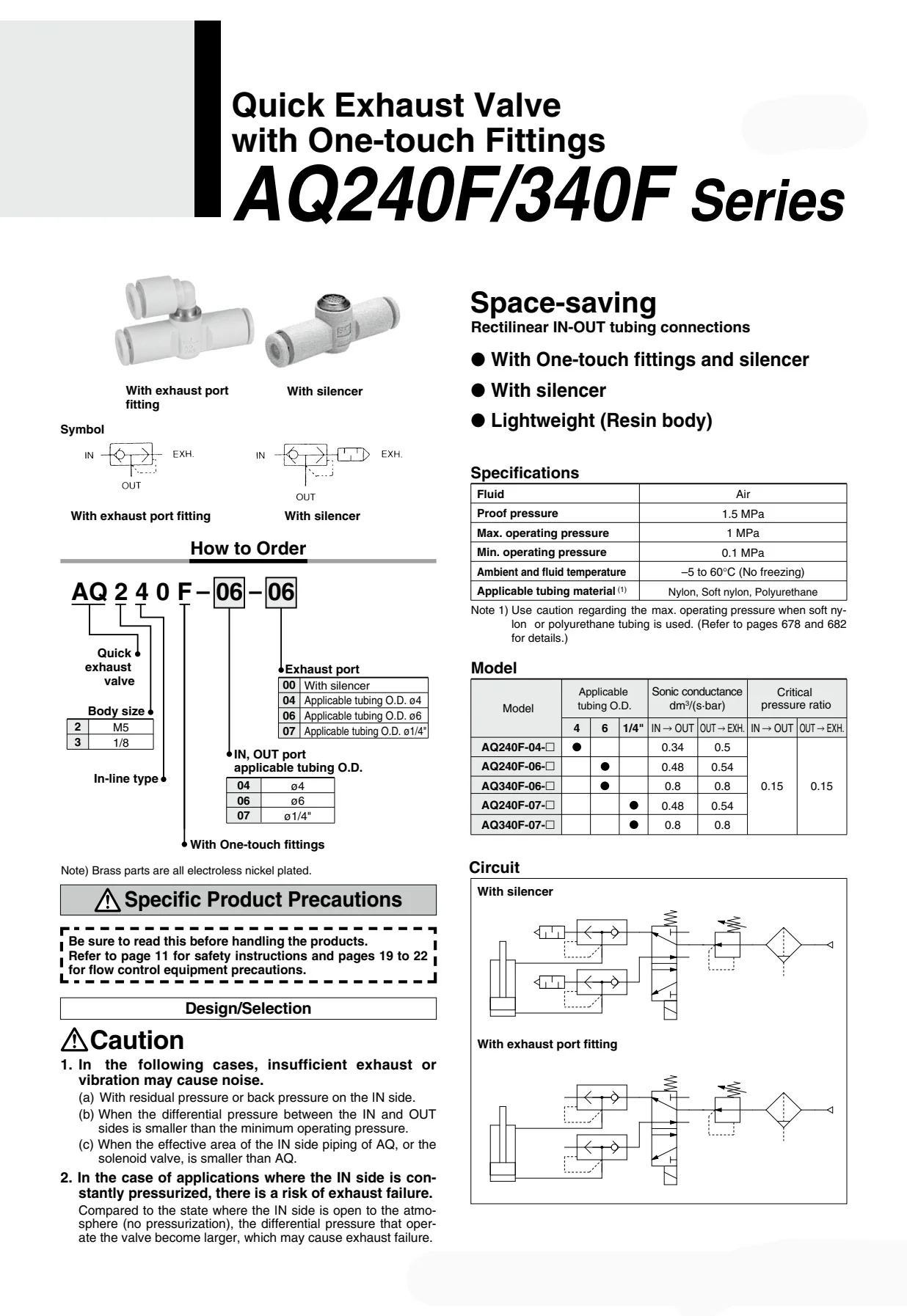 Quick Exhaust Valve AQ240F-04-00 AQ340F-04-00 AQ340F-06-00 Lightweight ...