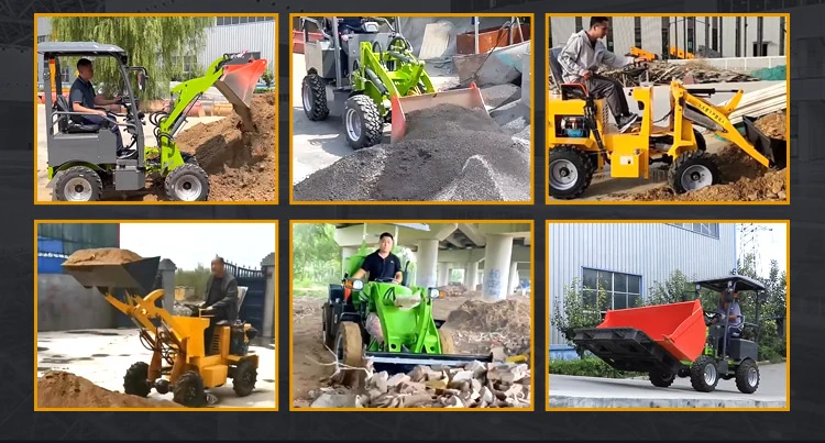 High Efficiency 4x4 Electric Wheel Loader - 1 Ton Capacity