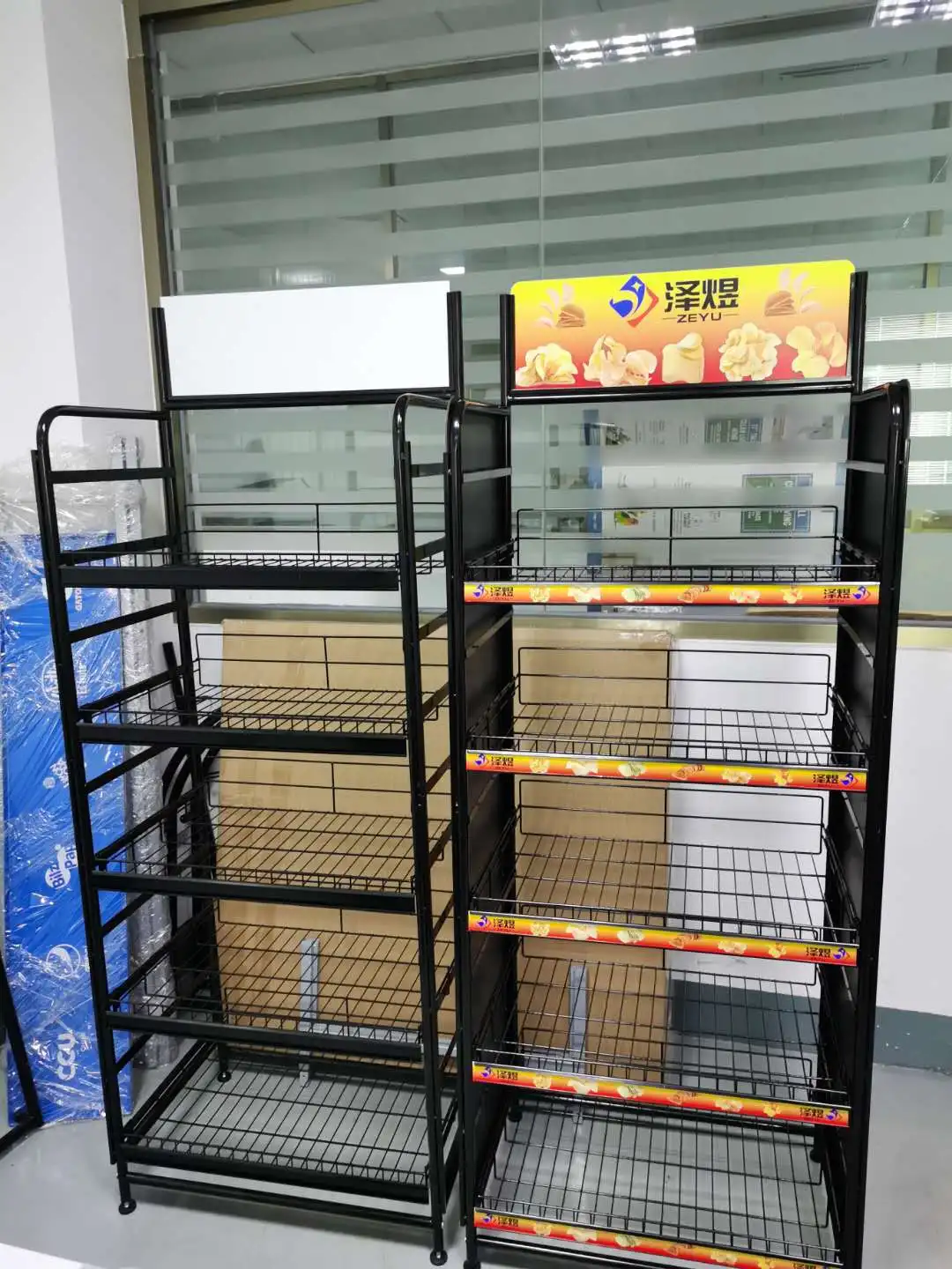 Floor Standing 5 Layer Potato Chips Metal Display Rack For Sale - Buy ...