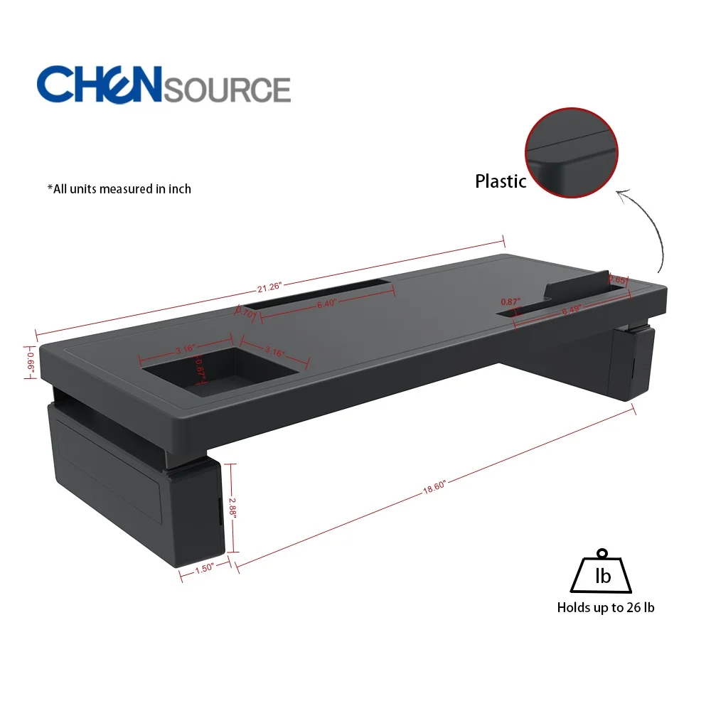 Modern Computer Desktop Organizer Monitor Stand With Adjustable Height ...