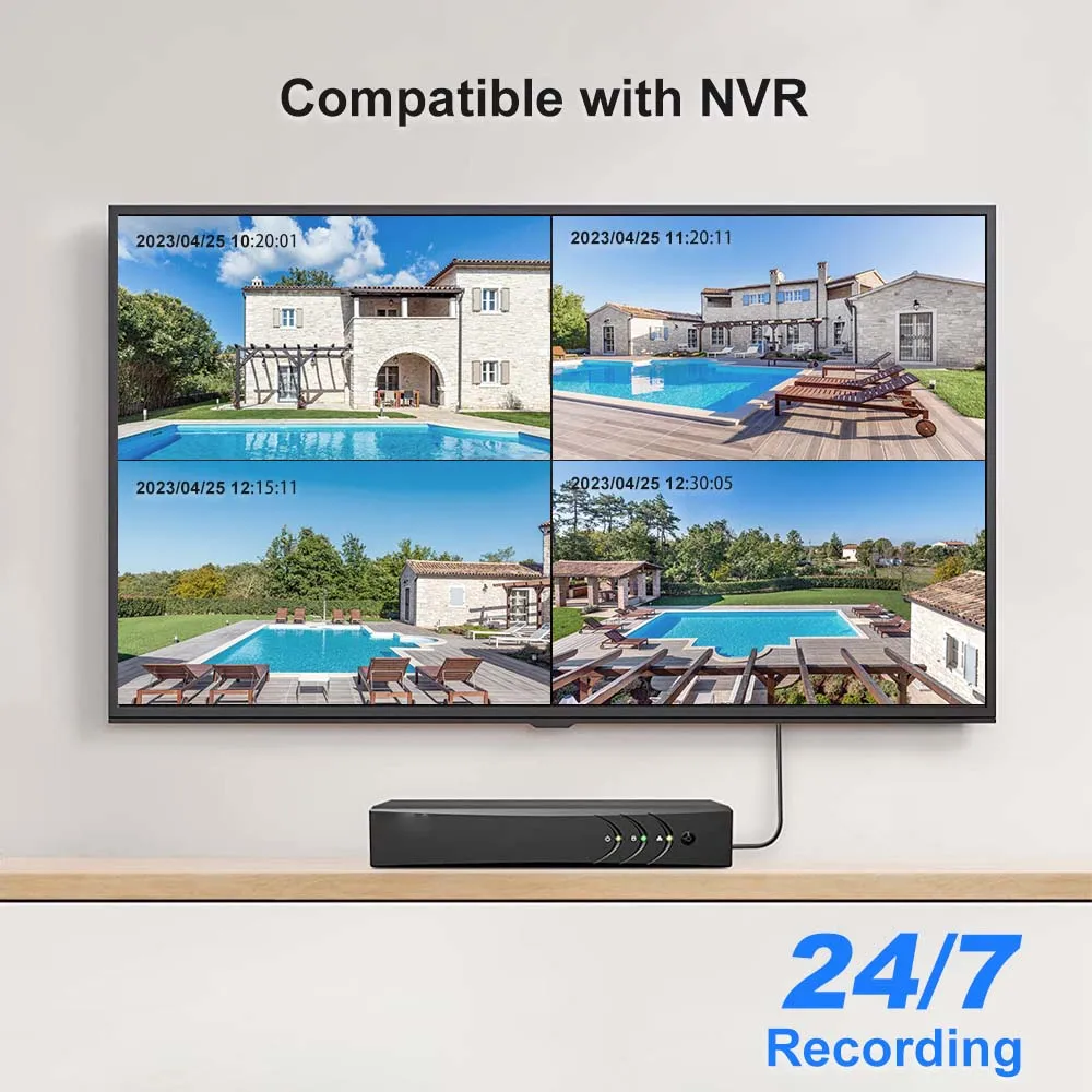 9MP 4K Three Lens Dual Screen IP CCTV Camera - Outdoor Security