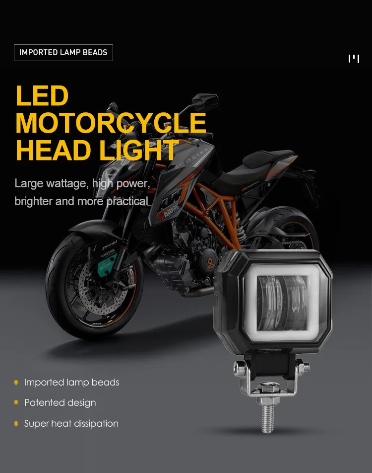 Led Headlight For Motorcycles Mini Lens Led Lights 20w Head Light For ...