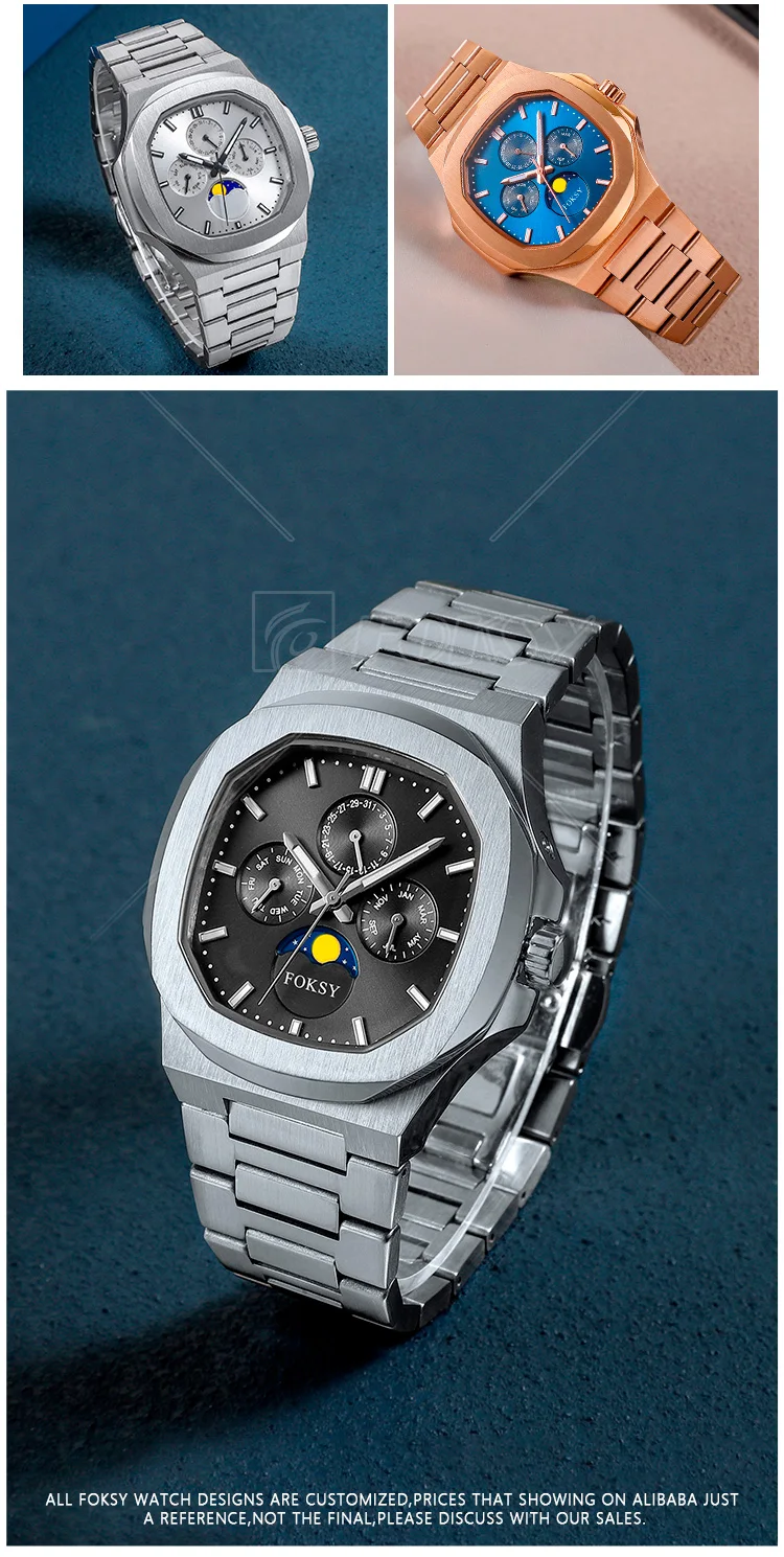 Casual Premium 316l Stainless Steel Case Back Japan Movement High End ...