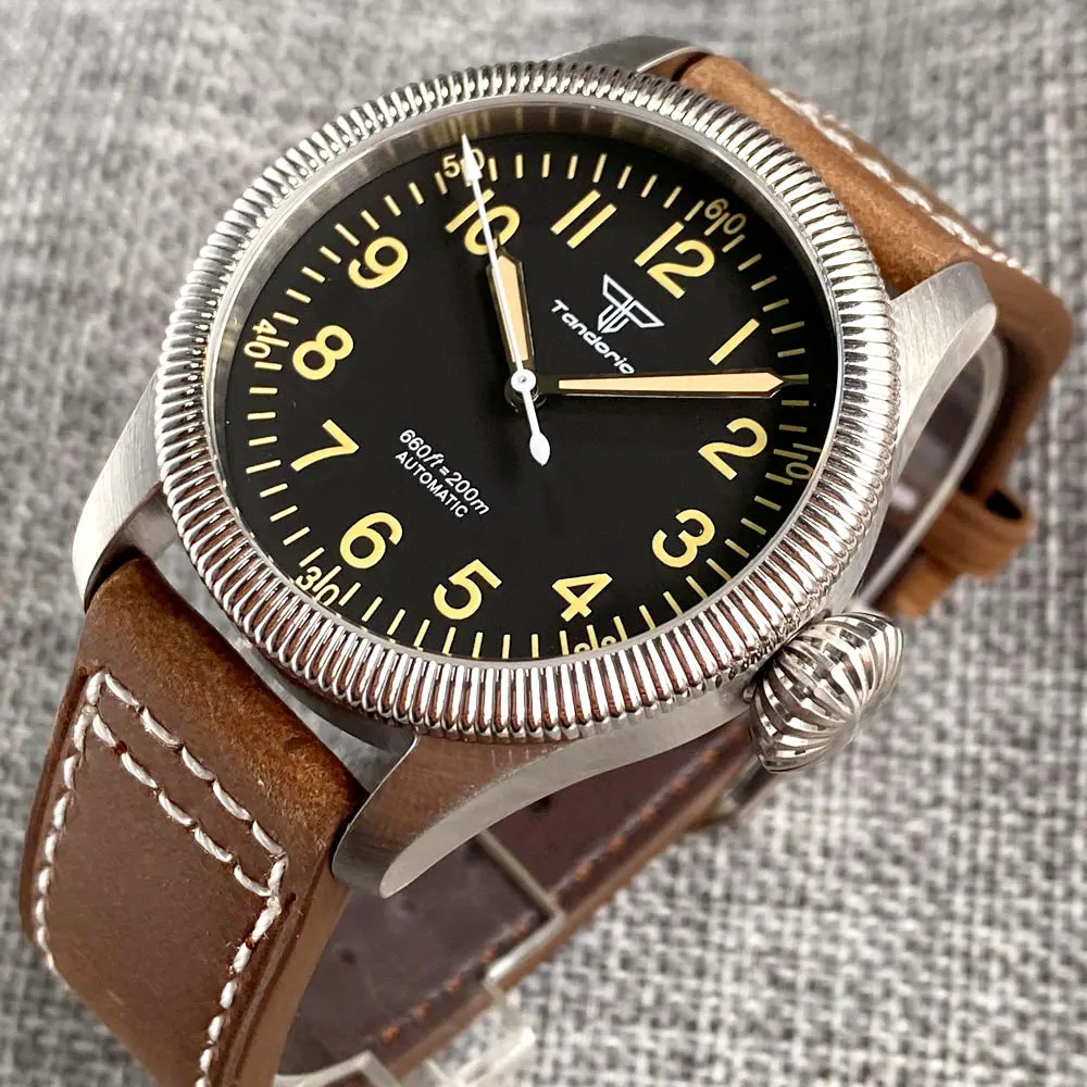 Tandorio Pilot Diver Auto Watch - Men's Luxury Wristwatch