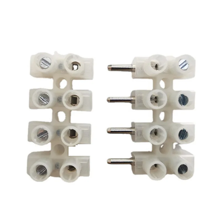 4 Pole Wire Terminal Block Male Female Connector Pluggable Screw ...