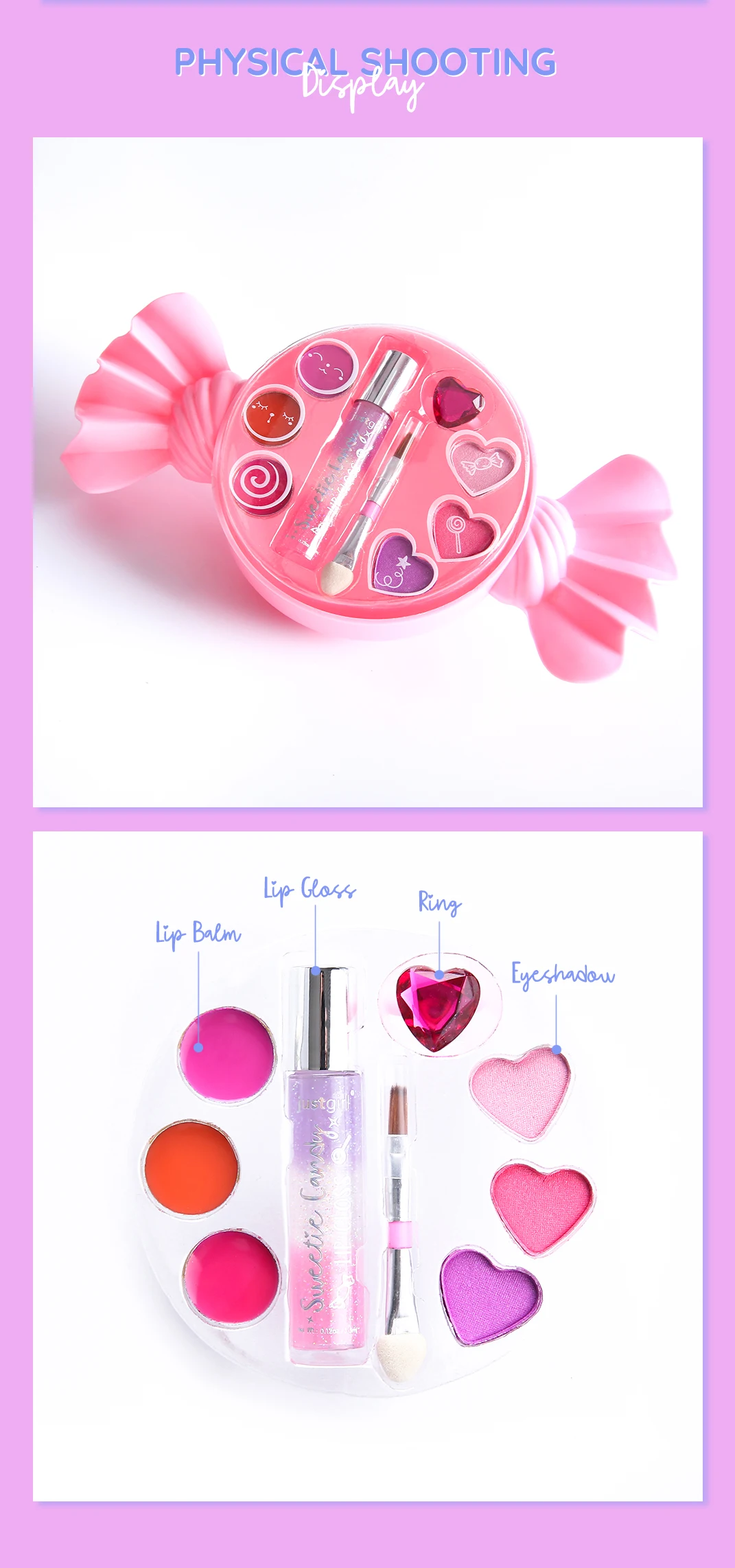 2021 New Beauty Cosmetics 11pcs Tween Girls Makeup Gifts Kids Diy Body ...