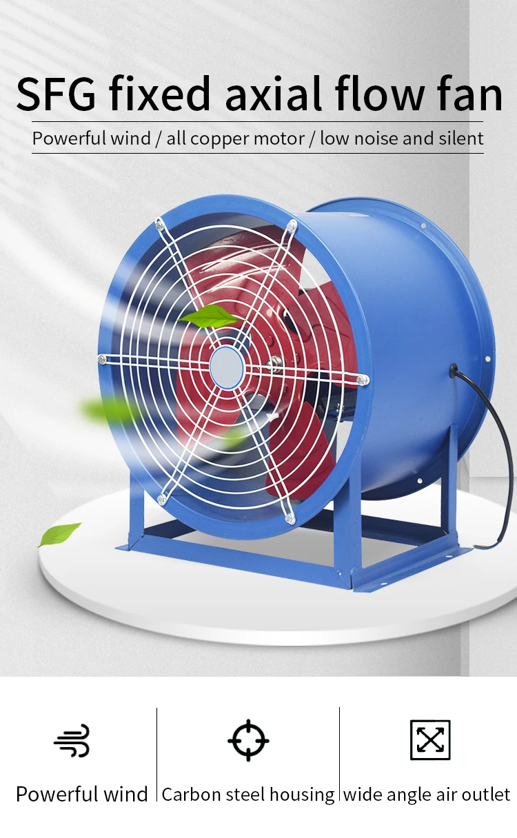 Fire Smoke Exhaust Fan Axial Flow Industrial Low Noise and High ...