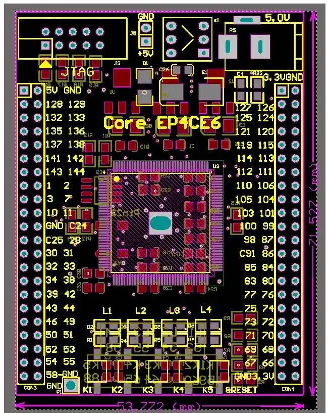EP4CE6E22C8N FPGA บอร์ดพัฒนาคณะกรรมการการเรียนรู้โมดูล CoreEP4CE6 Core ...