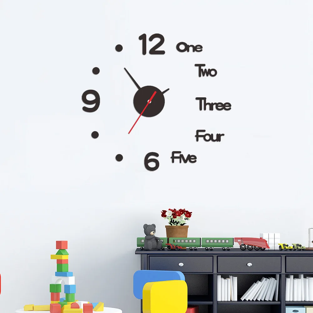 Stiker Jam Dinding - 3D DIY Wall Clocks for Modern Living