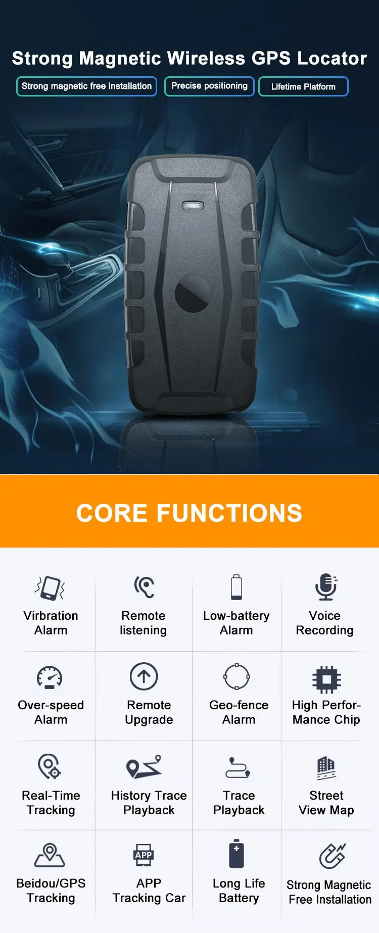 4G Portable 10000mah Wireless GPS Tracker - Real-Time Monitoring