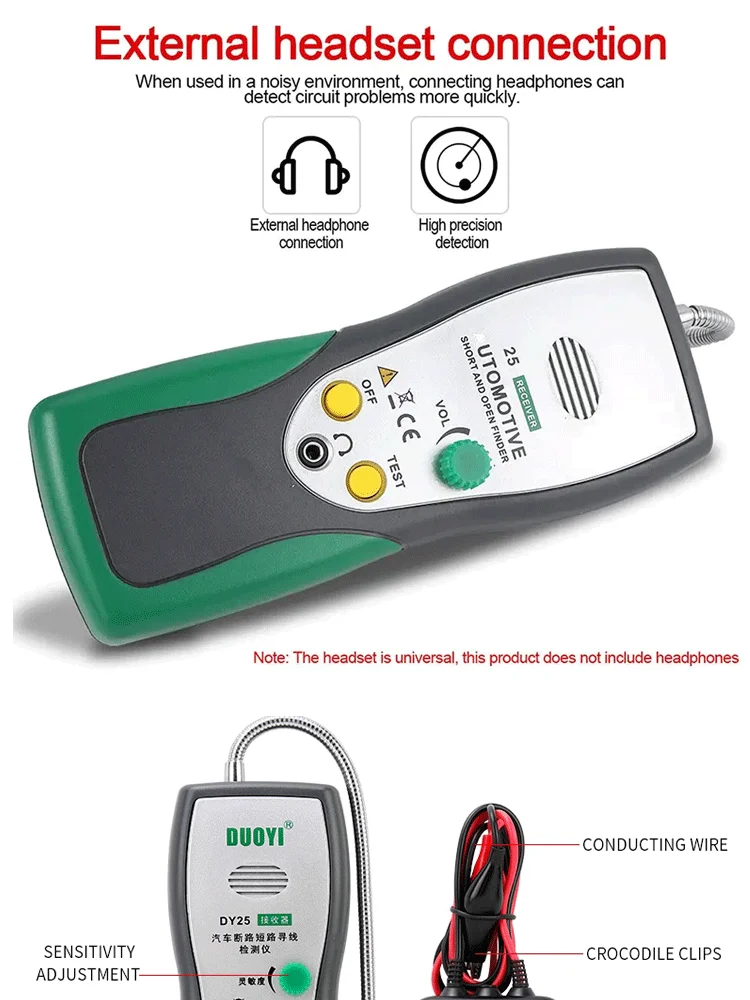 DUOYI DY25 Circuit Breaker Tester - Automotive Wire Tracker
