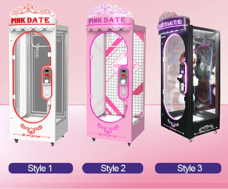 Pink Date Cut Prize Coin Amusement Arcade Game Machine
