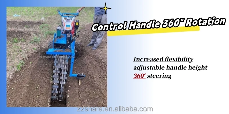 Automatic Agricultural Mini Trencher Machine - High Safety