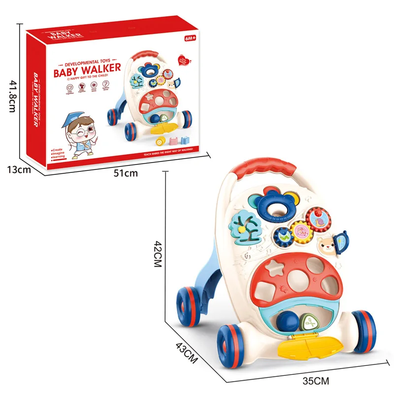 Infant Learning Walking Push Toy Toddler Sit to Stand Montessori Baby ...
