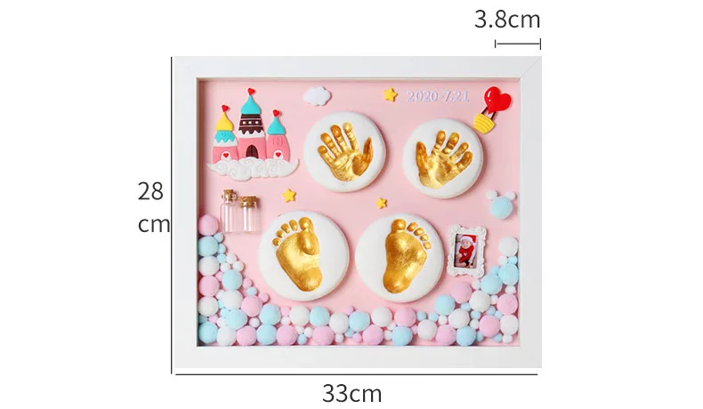 Baby Hand and Footprint Kit - DIY Soft Clay Photo Frame