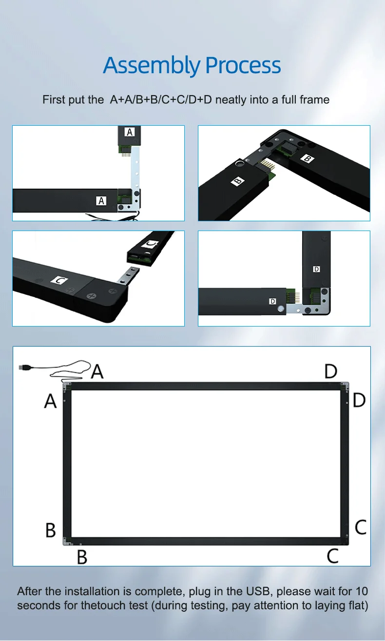 GreenTouch 40 Touch Point 50 Inch Multi-Touch IR Touch Screen Infrared ...