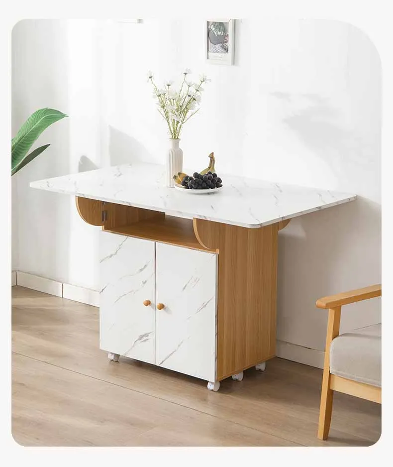 Space-Saving Folding Dining Table Multipurpose Collapsible Drop Leaf ...