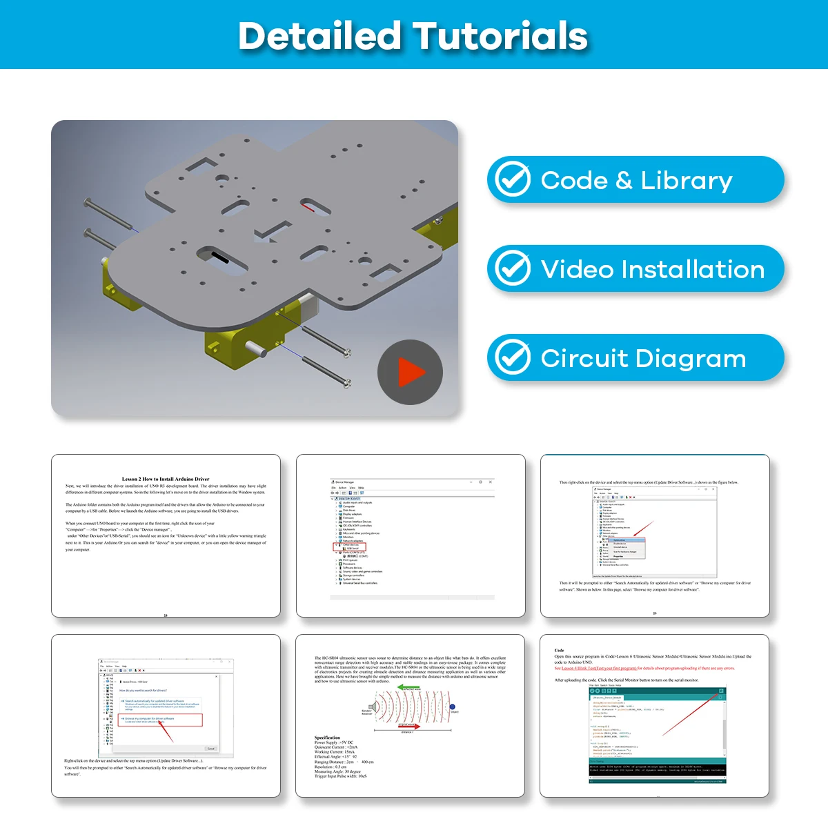 LAFVIN Robot Kit with ESP32 Camera for Arduino Projects - OEM