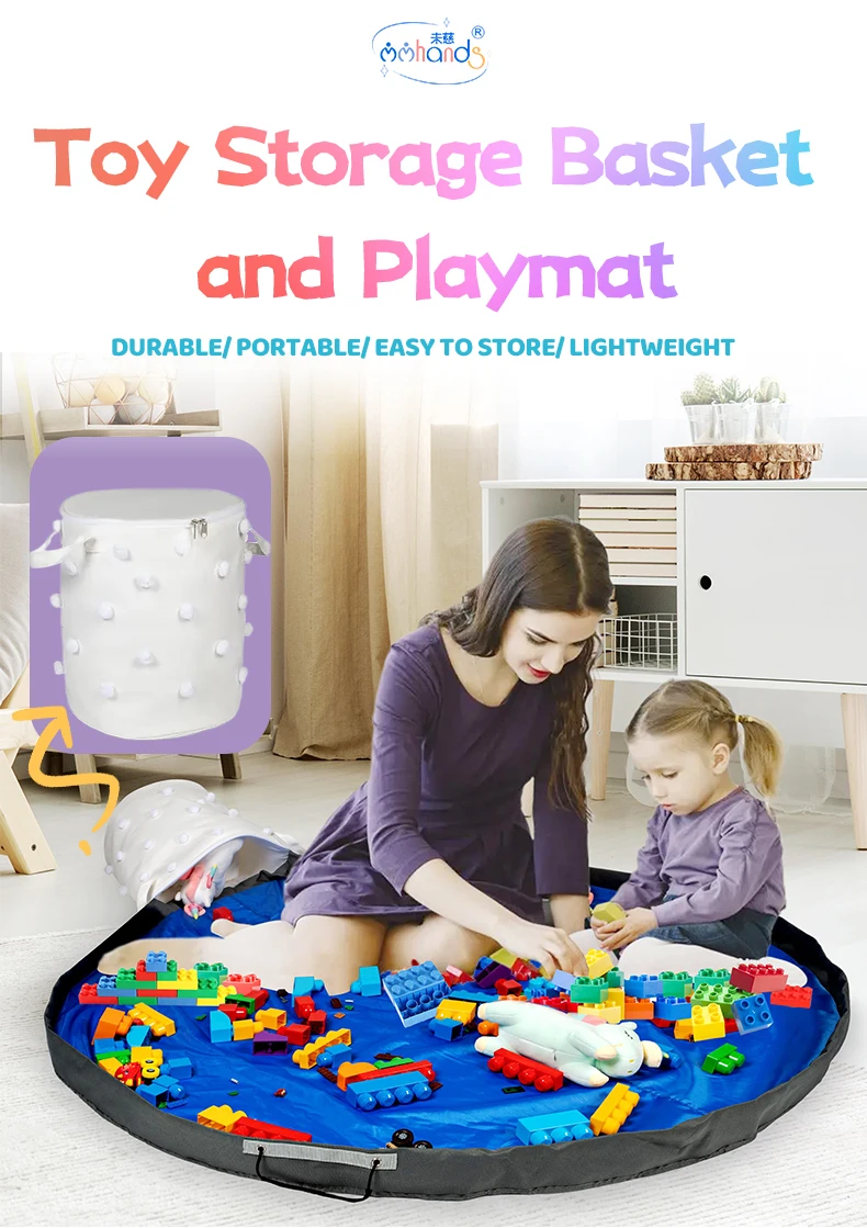 Versatile 13x13x16 Inches Durable Canvas Play Mat Easy Clean-up ...