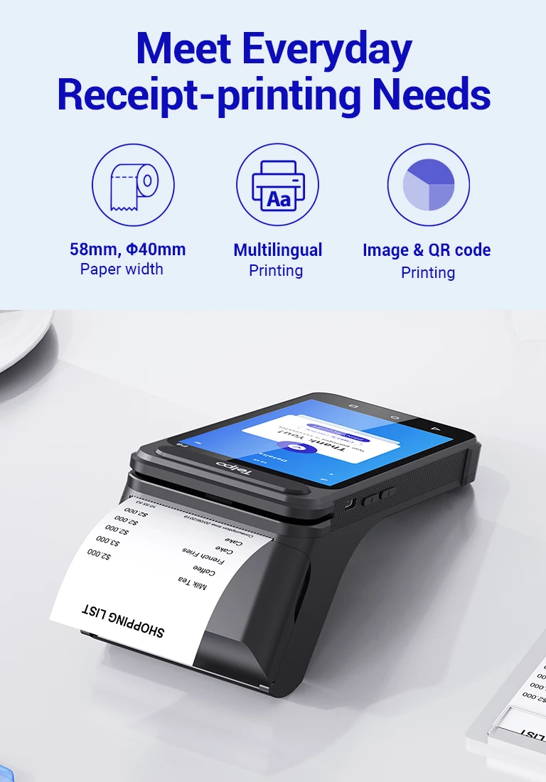 Credit Card Edc Eftpos Touch Screen All In One Sistema Printer Handheld ...