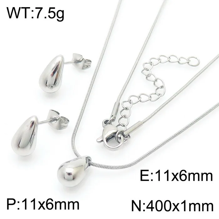 Ins Simple Water Drop Hollow Set Versatile Jewelry Glossy Water Drop ...