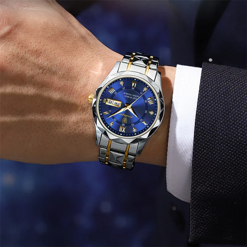 POEDAGAR 615 Luxury Men's Watch - Waterproof & Luminous