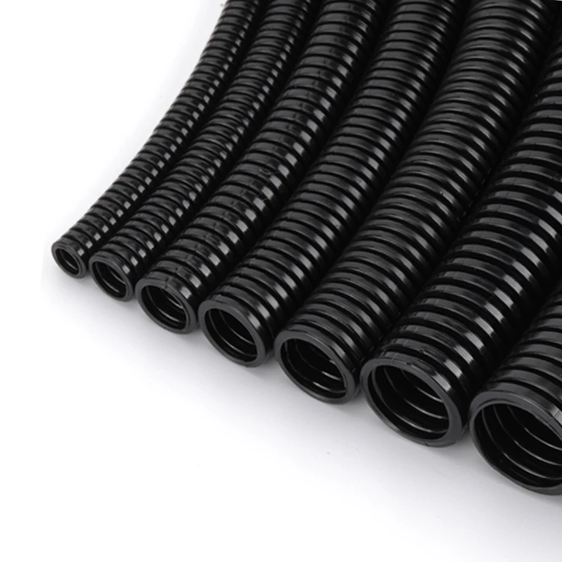 Black Polypropylene Cable Sleeves Corrugated Plastic Pipe for ...