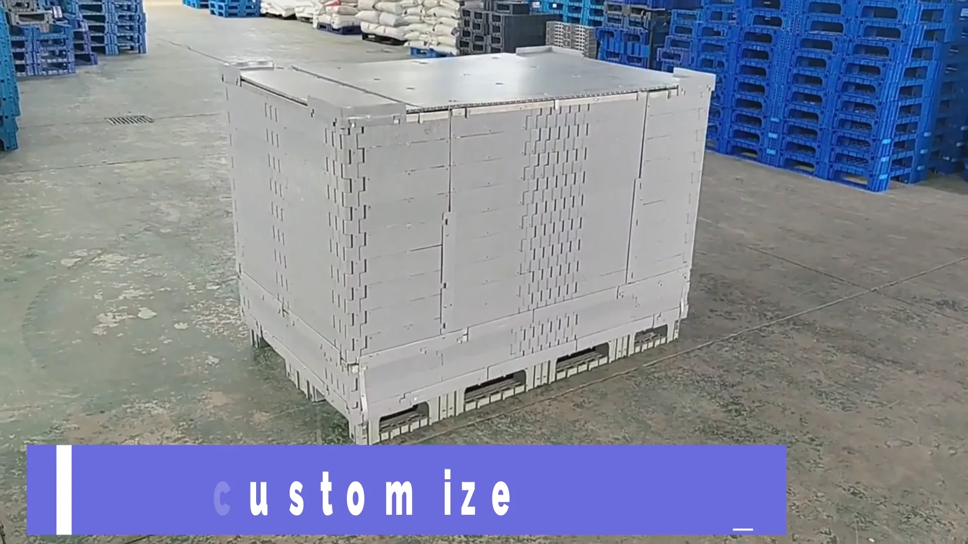 Hdpe Eu Warehouse Bulk Collapsible Large Automotive Container For Big ...