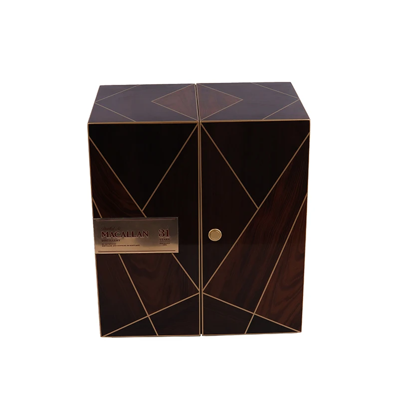 2024 Latest Design Large Luxury Custom MDF Wood Wine Whisky Gift Boxes ...