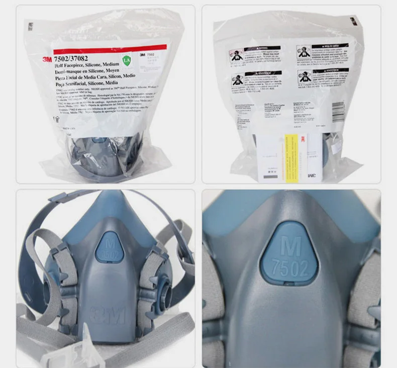 3m 7502 Types Of Safety Ppe Industrial Ppe Gas Mask For Chemical ...
