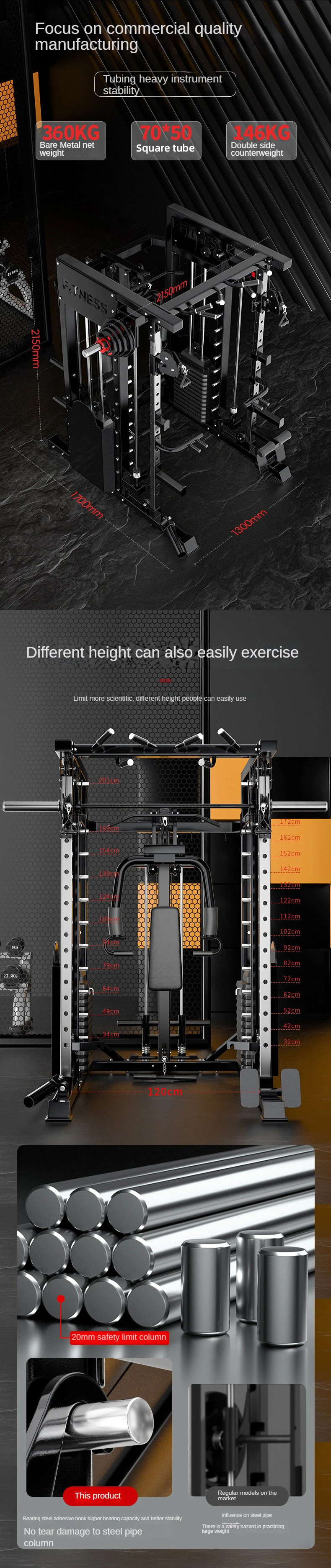 Home Gym Smith Machine - Comprehensive Weightlifting Training