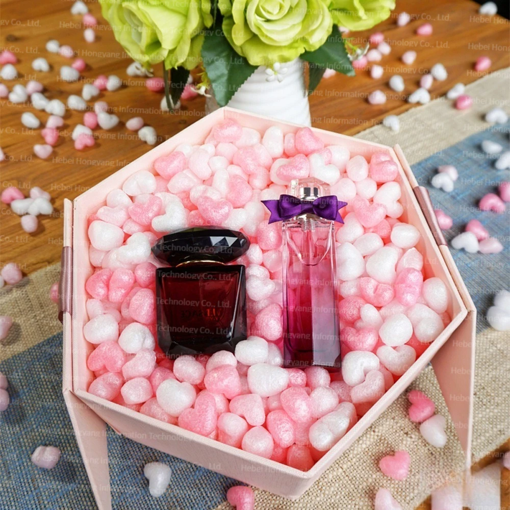 Heart Shape Packaging Foam Biodegradable Packaging Material Corn Starch ...