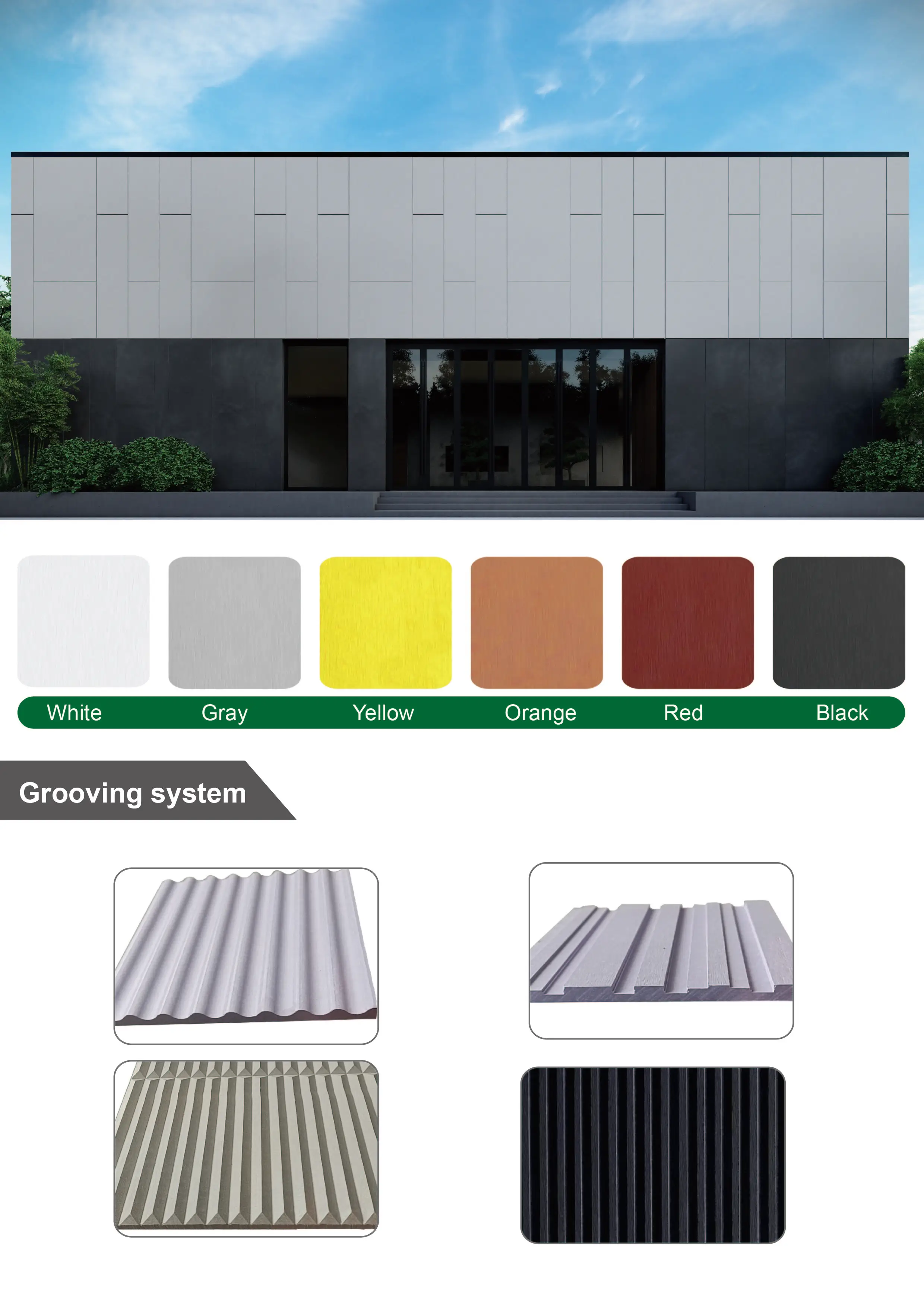Exterior Wall Color Fiber Cement Board Pre- Finished Facade External ...