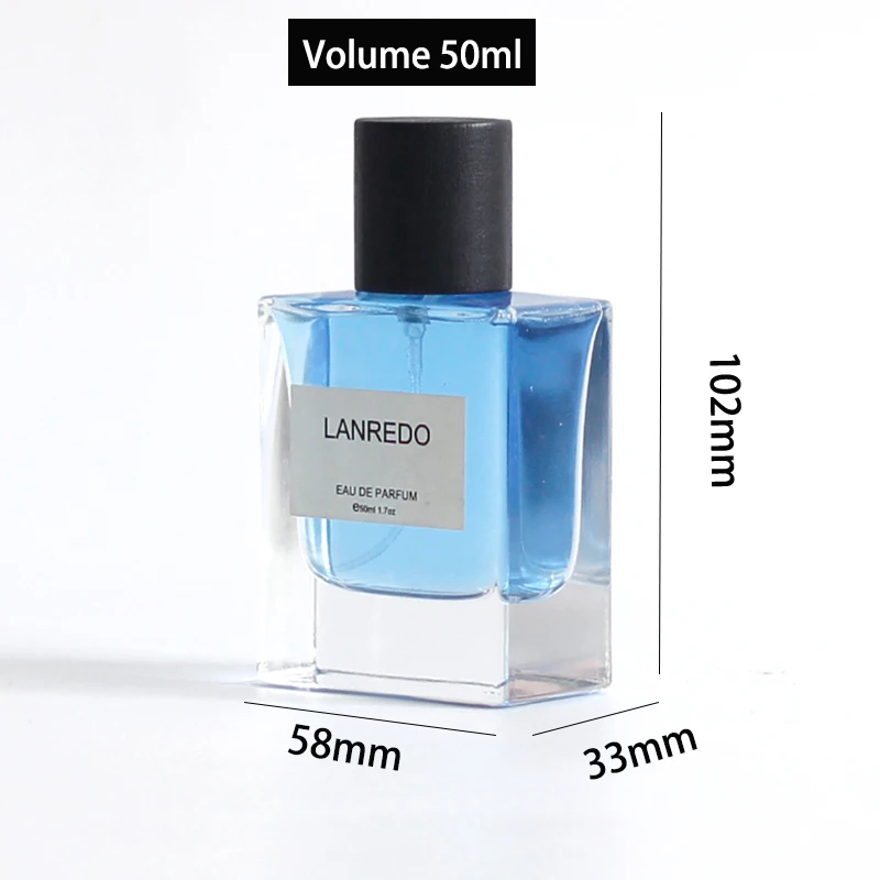 Custom 30ml 50ml Square Spray Perfume Bottle With Case For Refillable ...