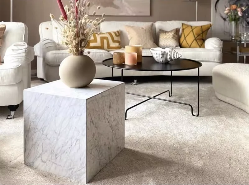 Modern Style Home Furniture White Marble Coffee Table Stone Plinth - Buy Marble Stone Plinth ...