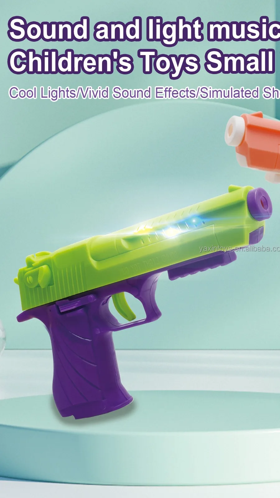 Release Pressure Pistol Gun Fidget Sensory Toys With Light Sound ...