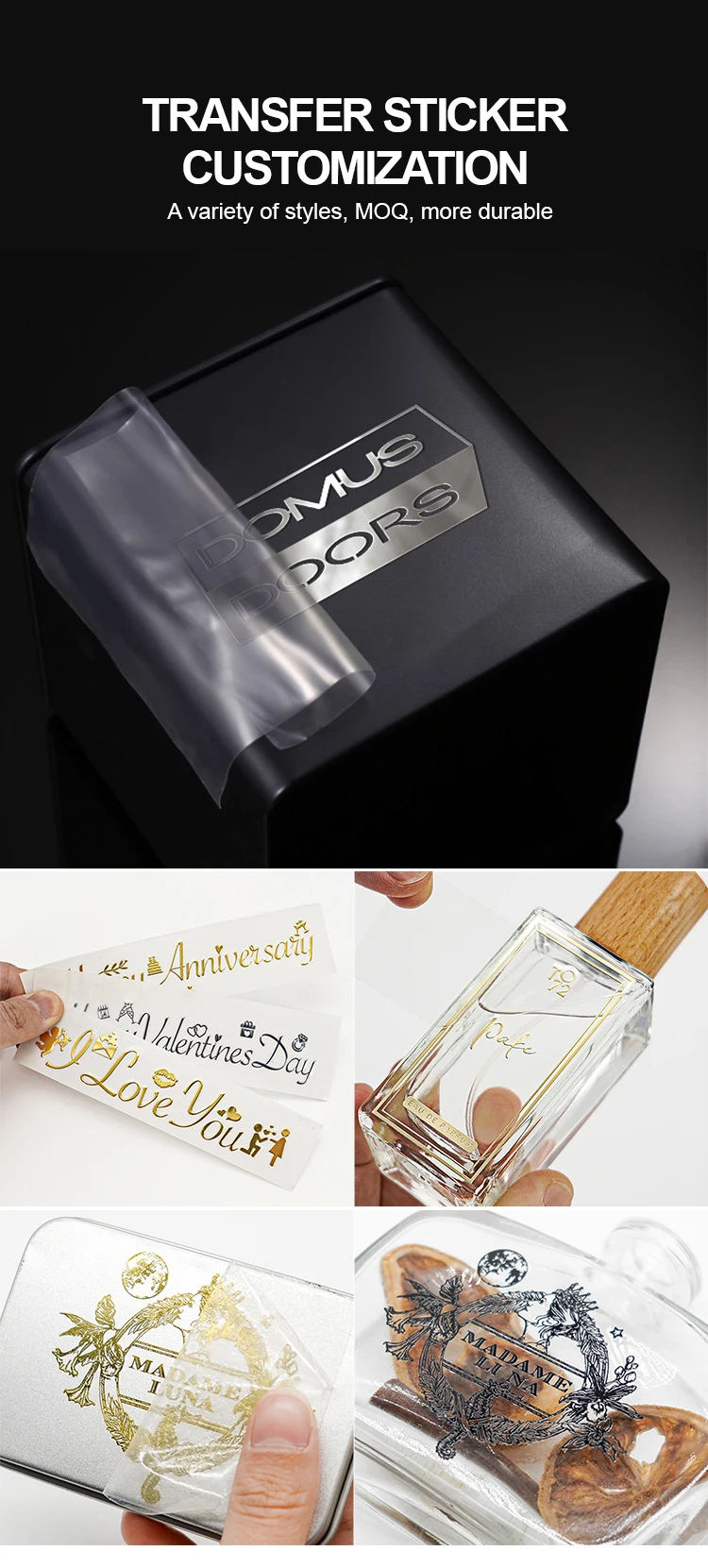 Custom Metal Transfer Stickers - Durable & Embossed