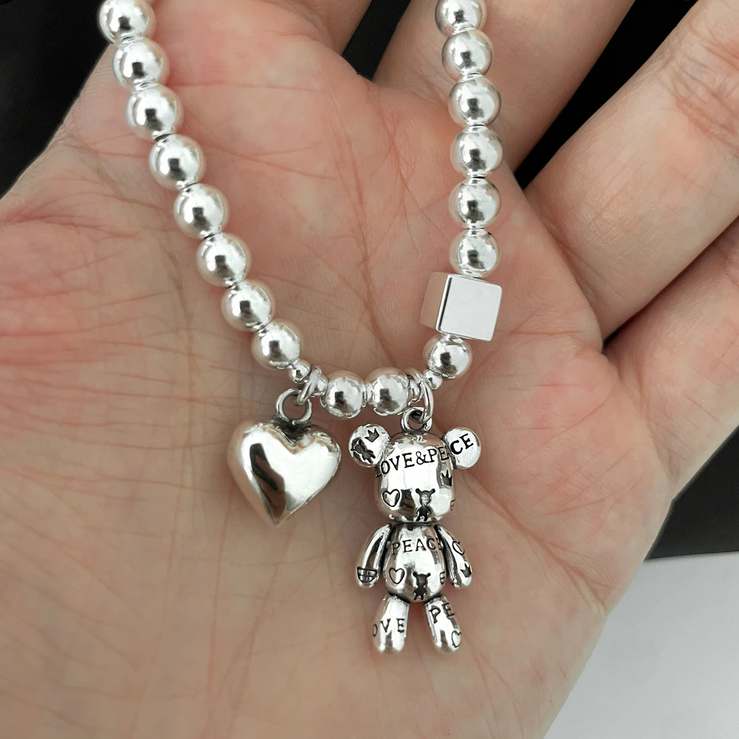 Tous 925 Sliver-plated Titanium Steel Bracelet Bear Bracelet Bangles ...