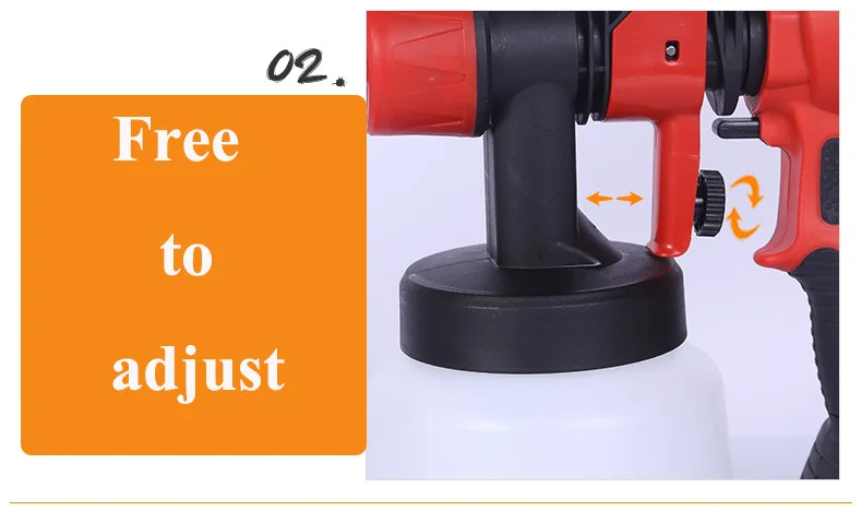 21V Lithium Battery Paint Spray Gun 800ml - High Effect