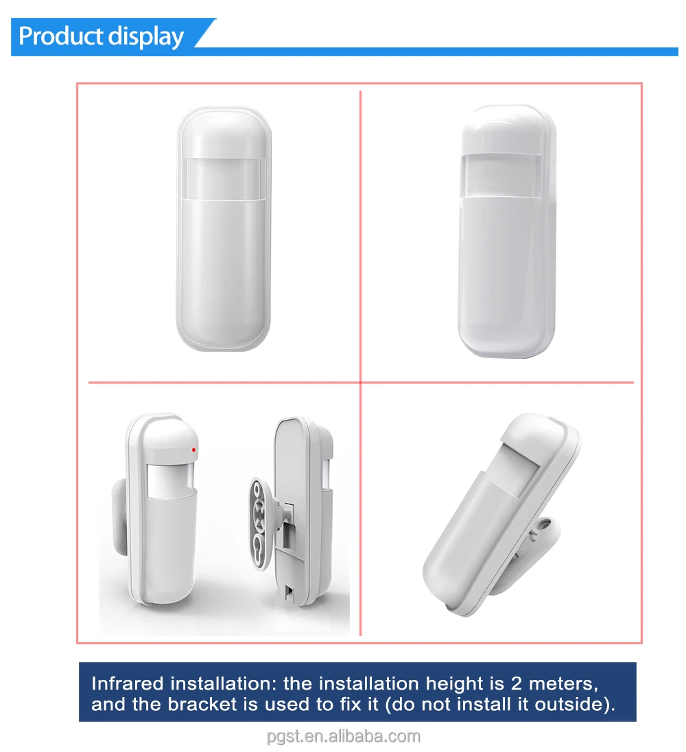 PGST Wireless PIR Detector - Motion Anti-Interference Alarm