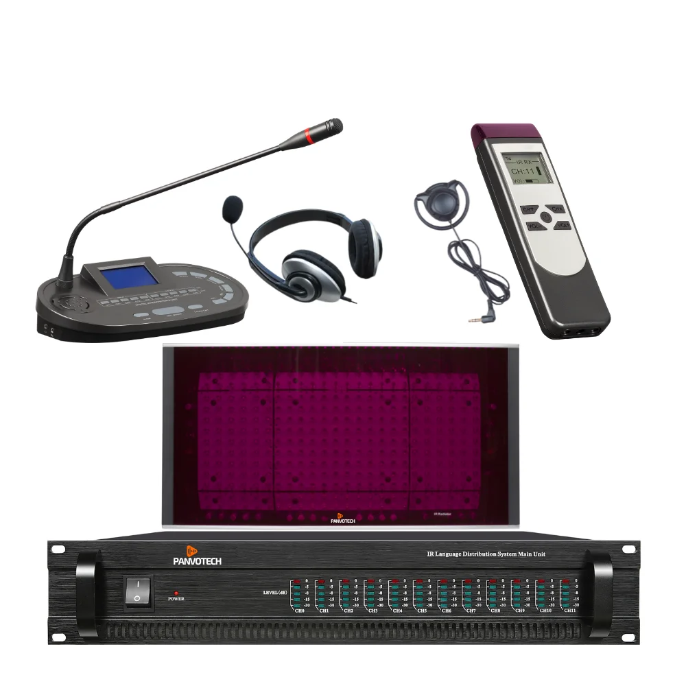 Panvotech Multi Languages Infrared Translation Equipment Simultaneous Interpretation Equipment ...