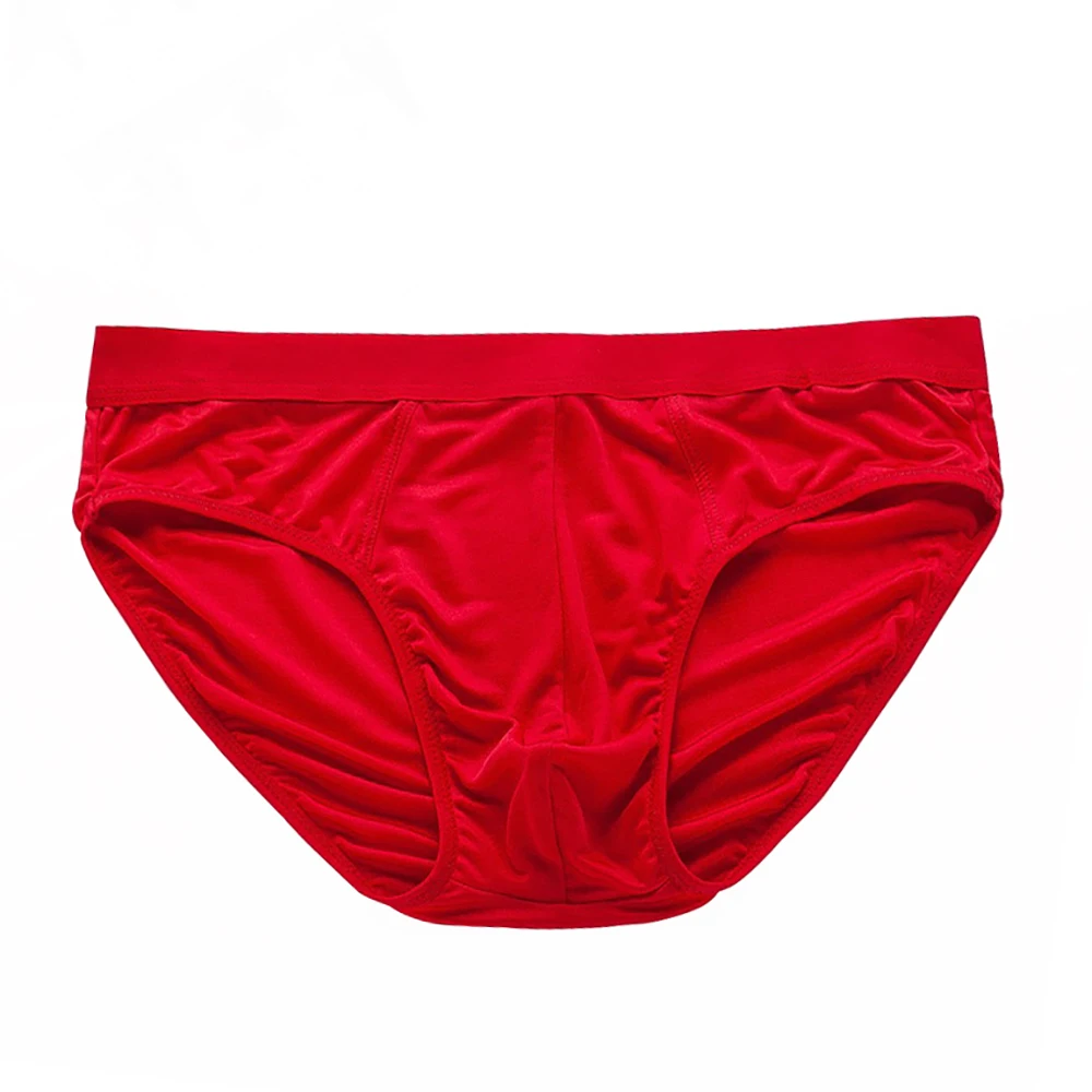 Thin Boxers Briefs Quick Dry Pure Silk Underwear Men Shorts Breathable ...