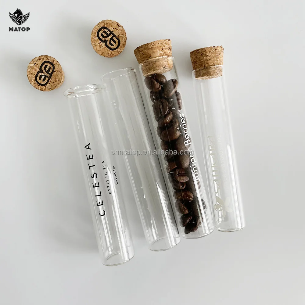 Borosilicate U-Shape Glass Test Tubes & Vials with Cork Stoppers - 3ml ...
