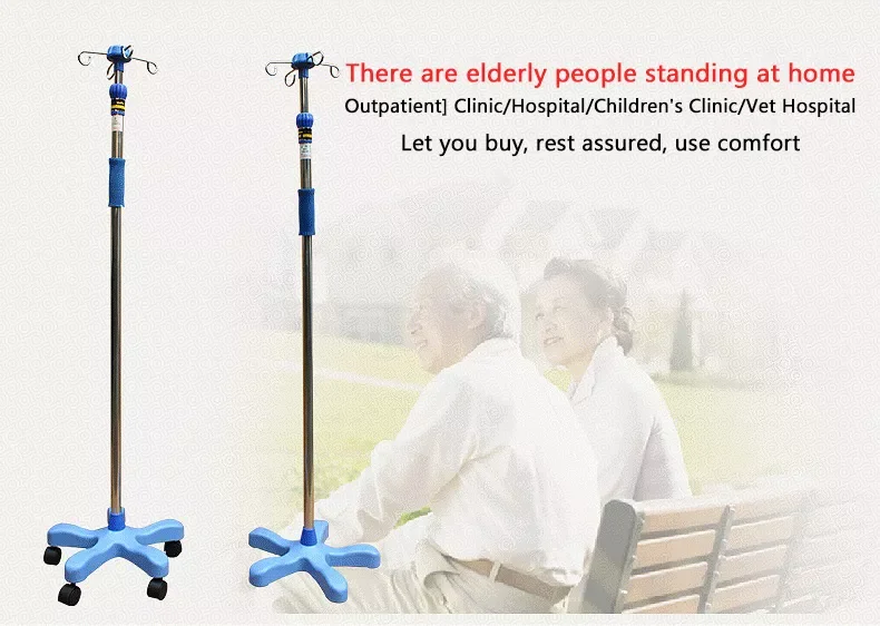 Adjustable Portable Iv Pole Stainless Steel Iv Drip Stand Infusion ...