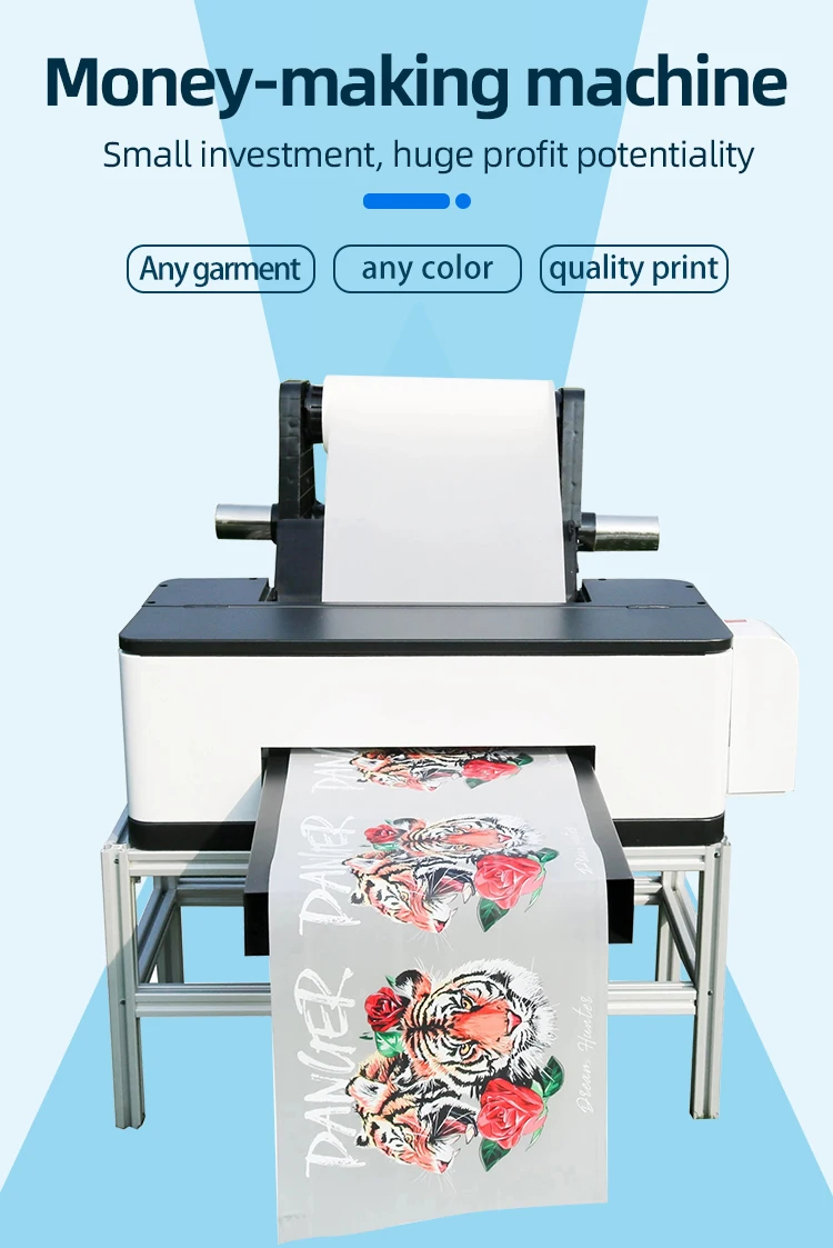Small Dtf Print Machine A3 Dtf Printer 30cm All In One Dtf T-shirt Dtg Printer With Powder Dyer ...