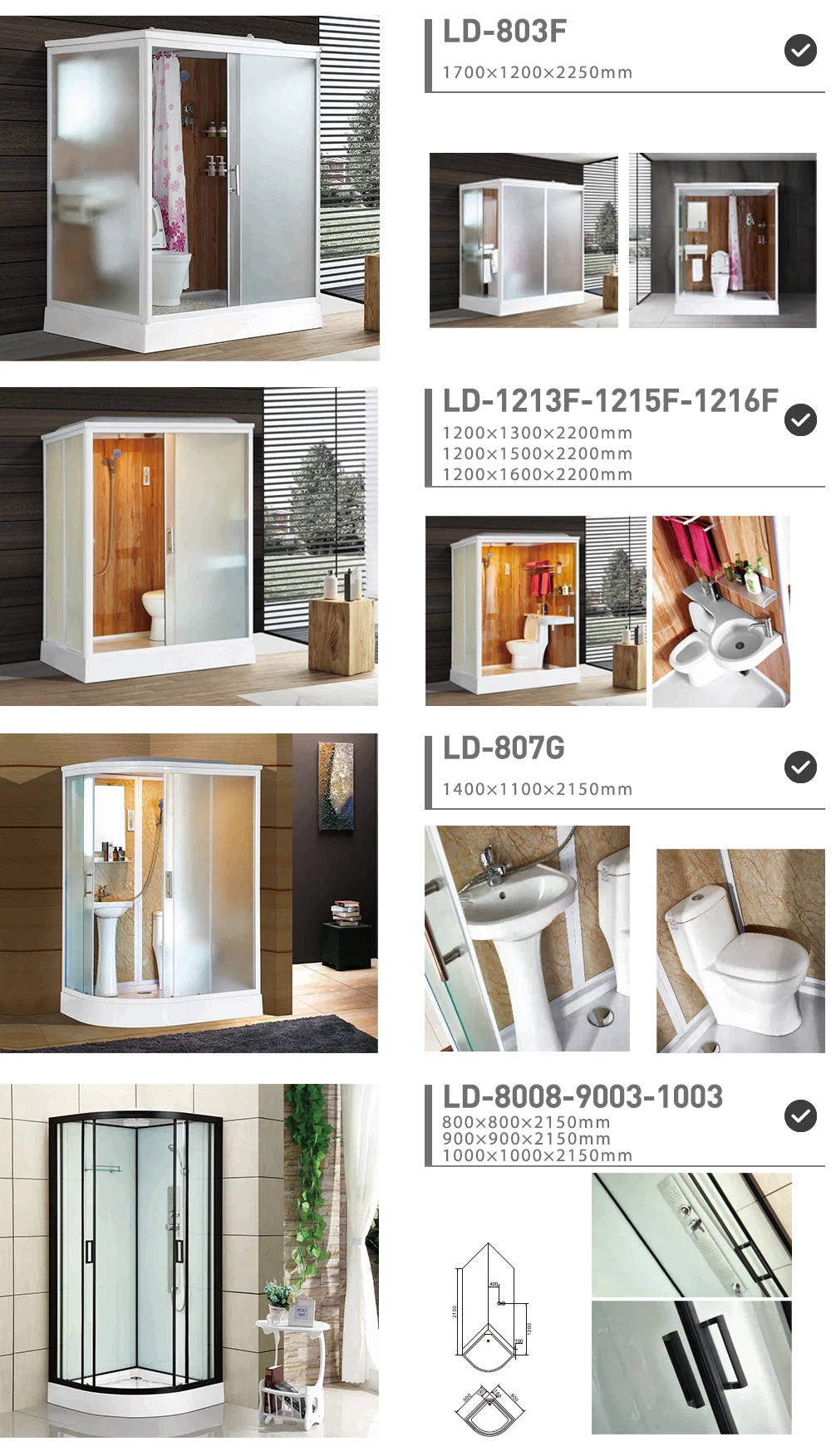 Indoor Outdoor Prefab Bathroom All In One Bathroom Units Prefabricated ...