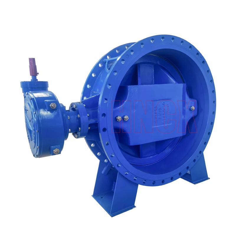 D342X-16Q Double Eccentric Flange butterfly Valve Ductile Iron Soft Sealing Water Supply Pipe ...