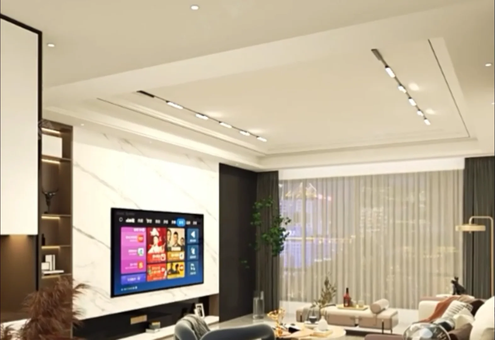 Magnetic Track Light Embedded Floodlight Led Spot Lamp Living Room,No ...