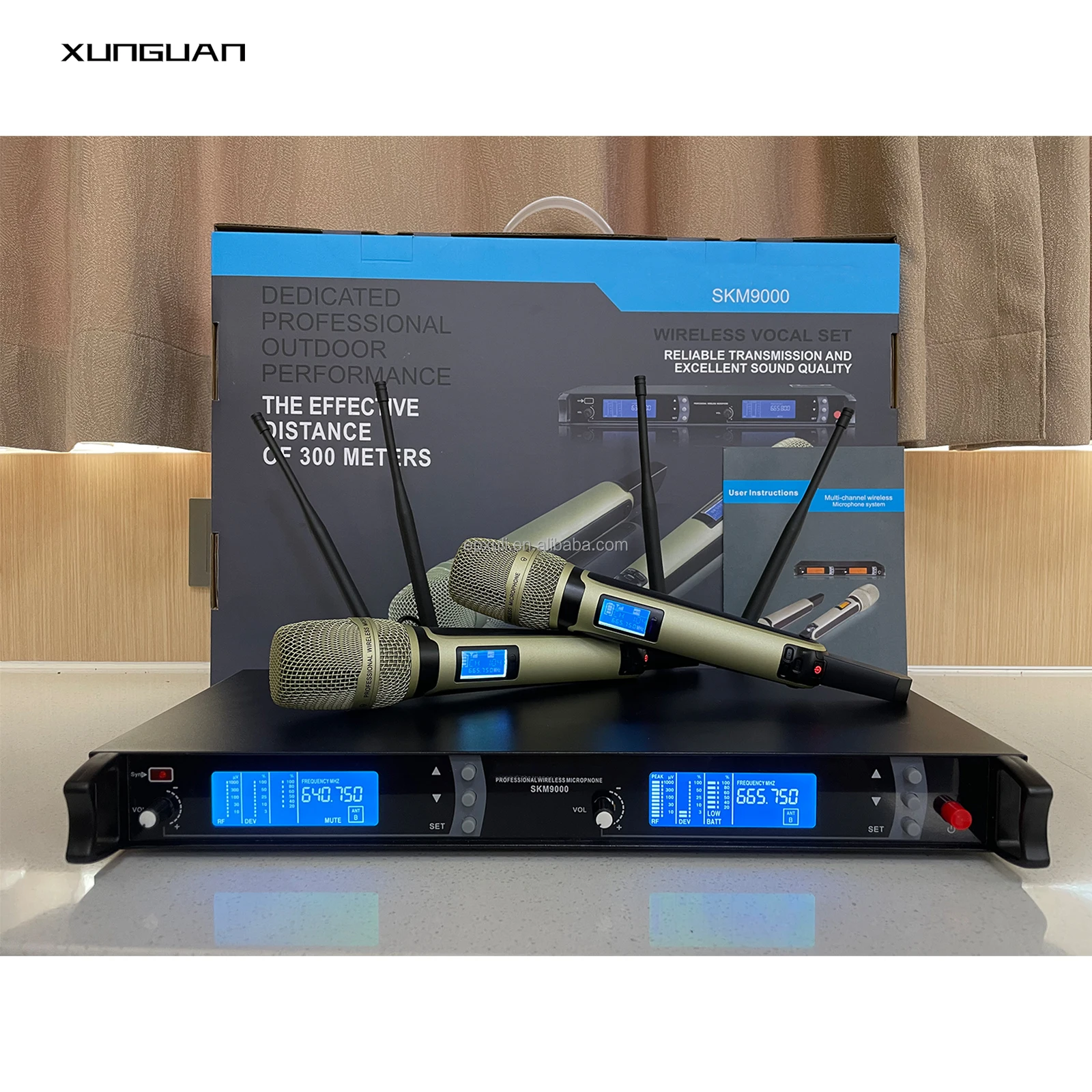 SKM9000 Blue Screen True Diversity UHF Wireless Mic for Stage