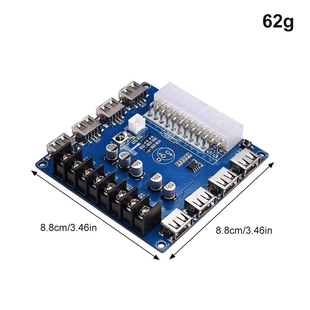 24 Pins Atx Power Supply Breakout Board Module Adapter Power Connector ...